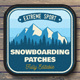 Snowboard Club Patches, Web Elements | GraphicRiver