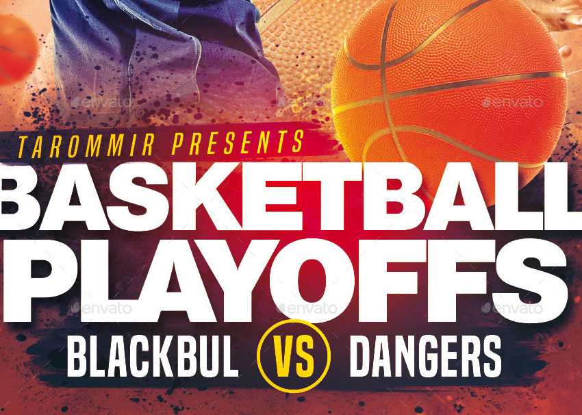 Basketball Playoffs Flyer by tarommir | GraphicRiver