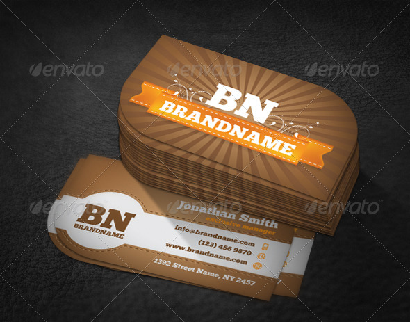 Brown Business Card, Print Templates | GraphicRiver