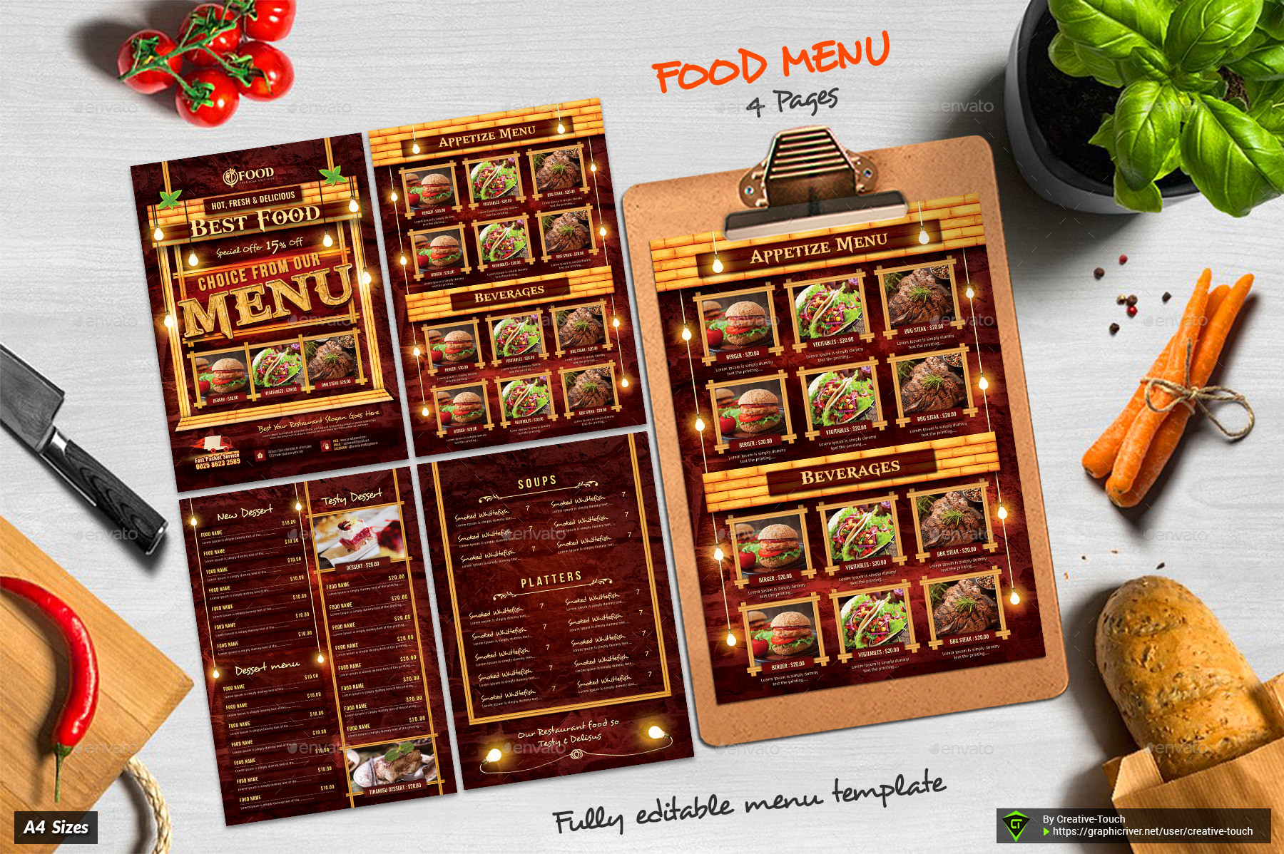 Food Menu Templates, Print Templates | GraphicRiver