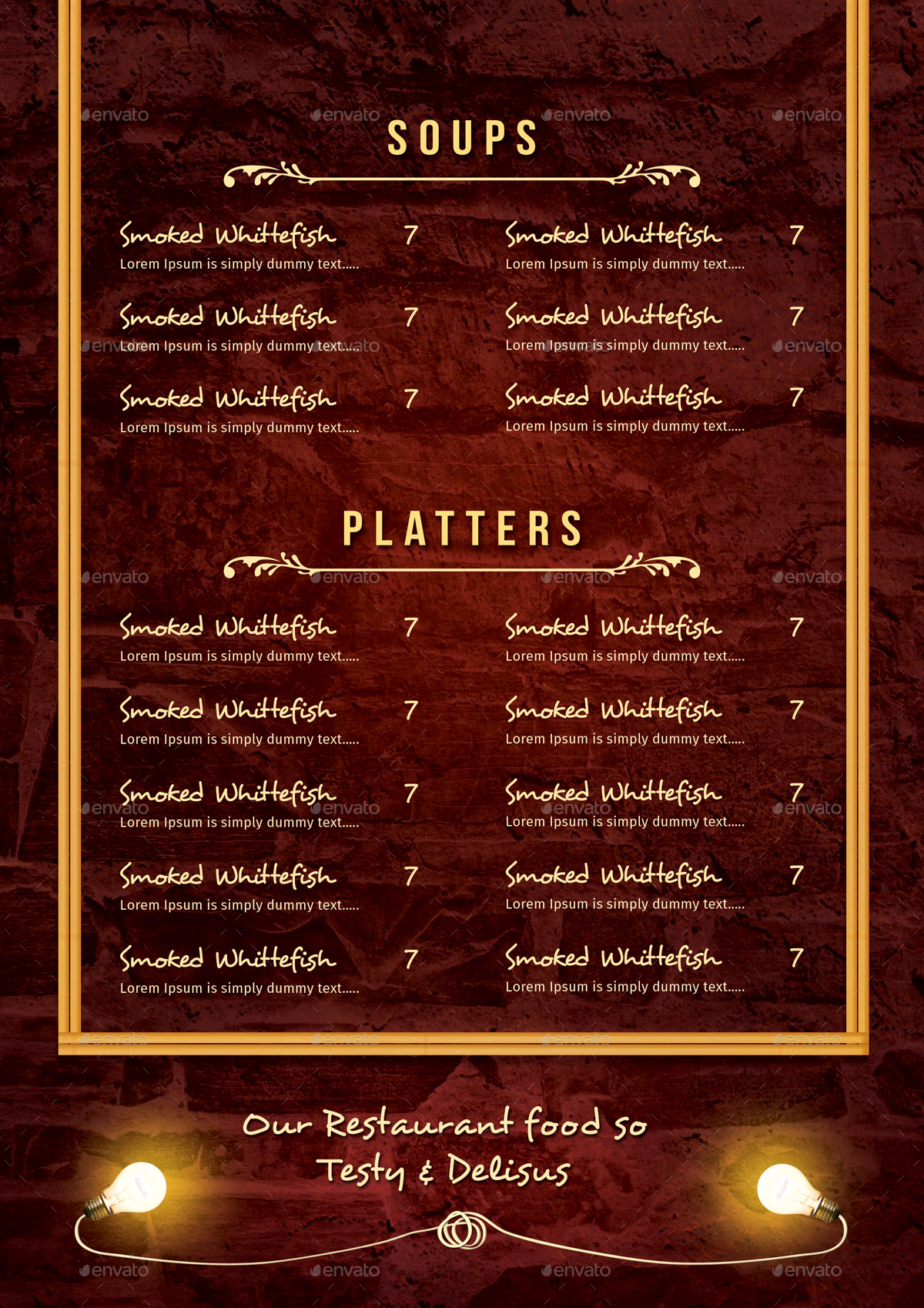 Food Menu Templates, Print Templates | GraphicRiver