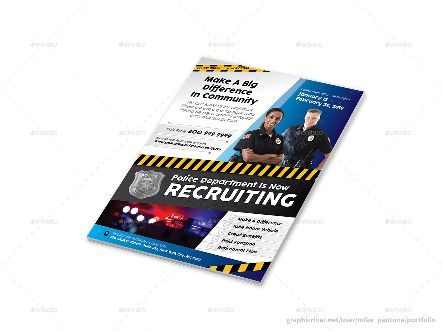 Police Flyers – 4 Options, Print Templates | GraphicRiver