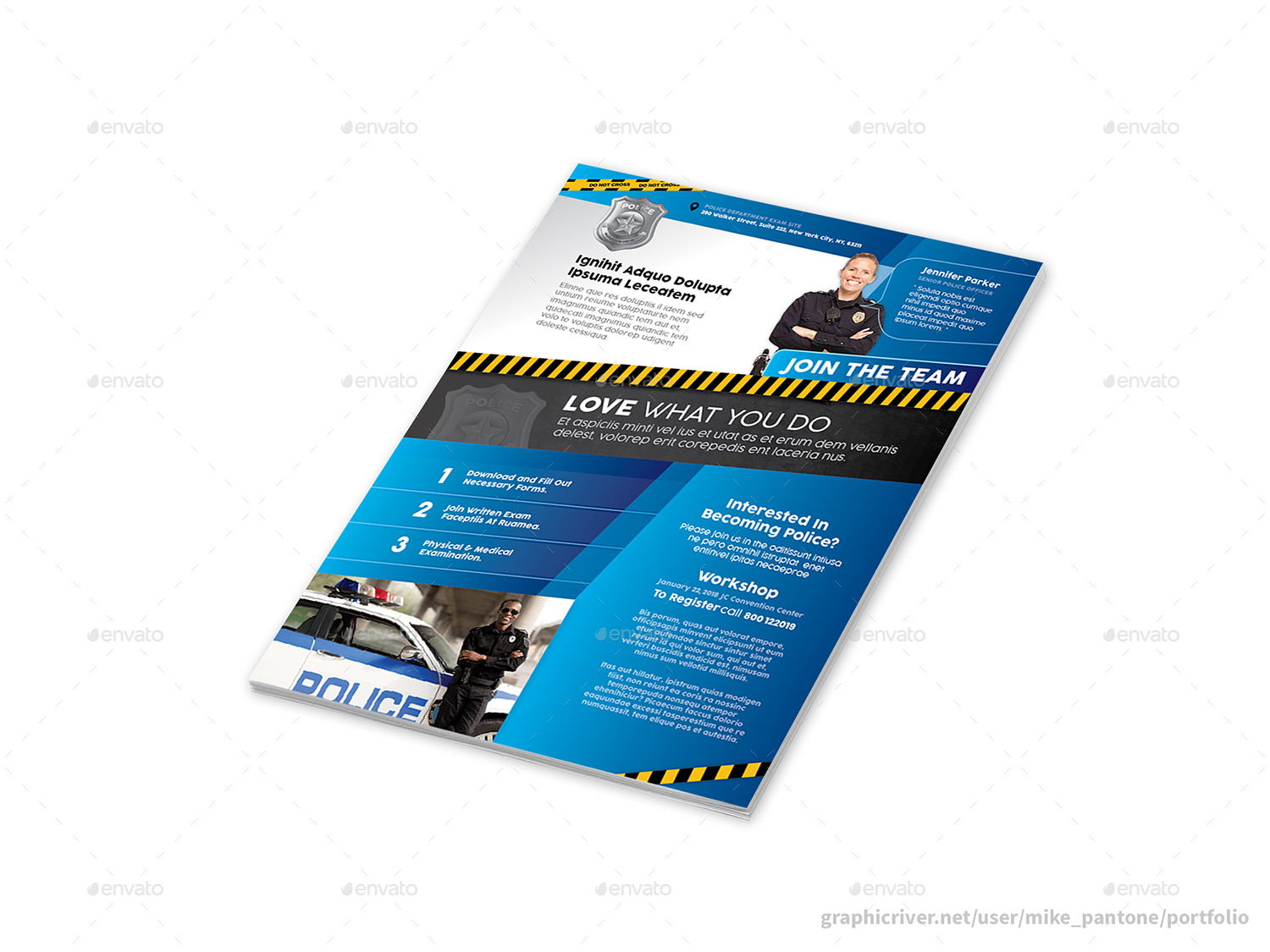 Police Flyers – 4 Options, Print Templates | GraphicRiver