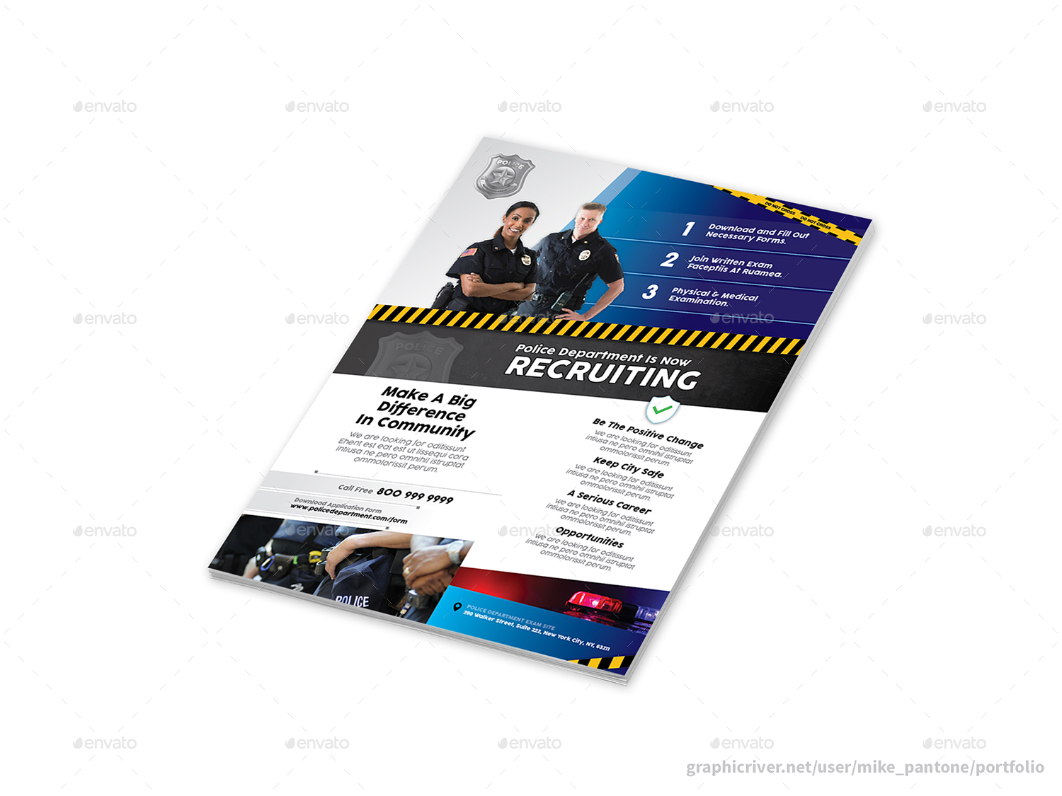 Police Flyers – 4 Options, Print Templates | GraphicRiver