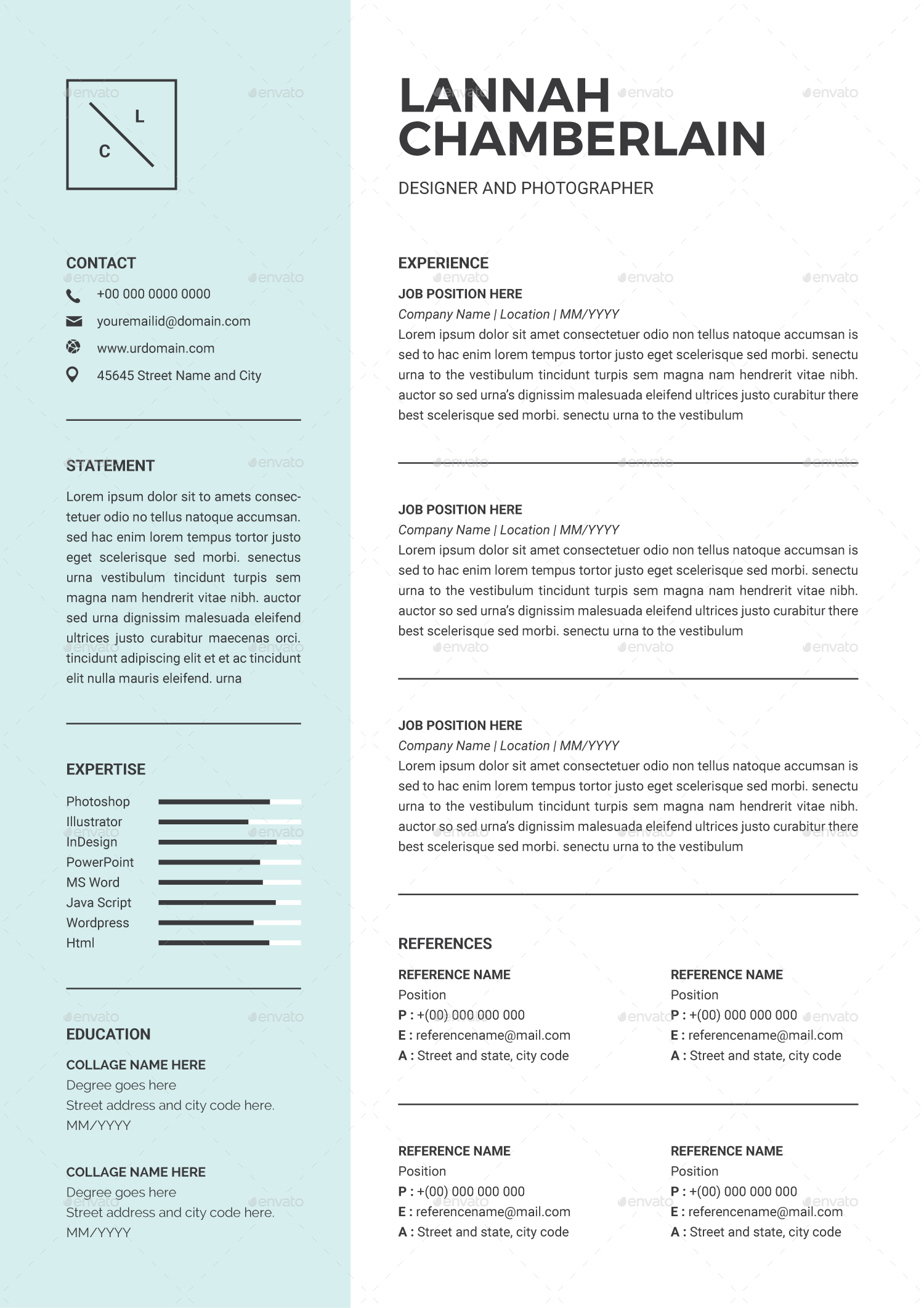 Resume, Print Templates | GraphicRiver