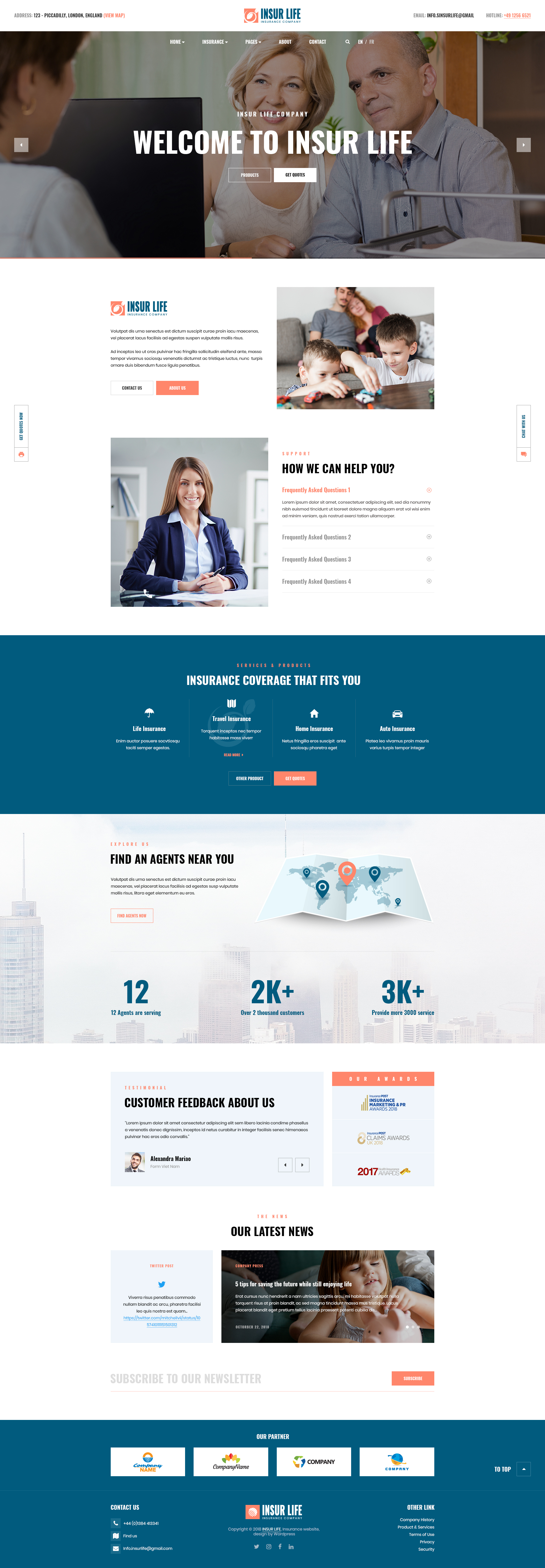 Insurlife - Insurance Agency PSD Template by ThemeModern | ThemeForest