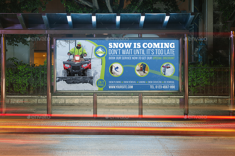 Snow Removal Service Advertising Bundle by OWPictures | GraphicRiver