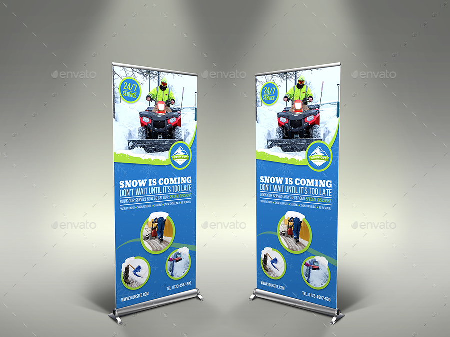 Snow Removal Service Advertising Bundle by OWPictures | GraphicRiver