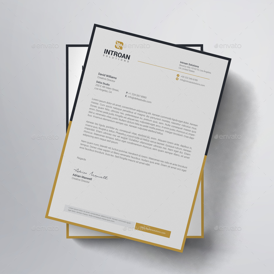 Modern Letterhead, Print Templates | GraphicRiver