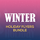 Winter Holiday Flyers Bundle, Print Templates | GraphicRiver
