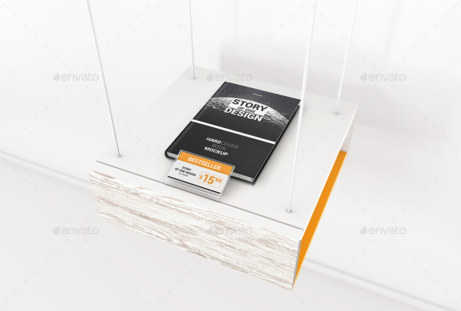 Hardcover Book With Price Tag Mockups, Graphics | GraphicRiver