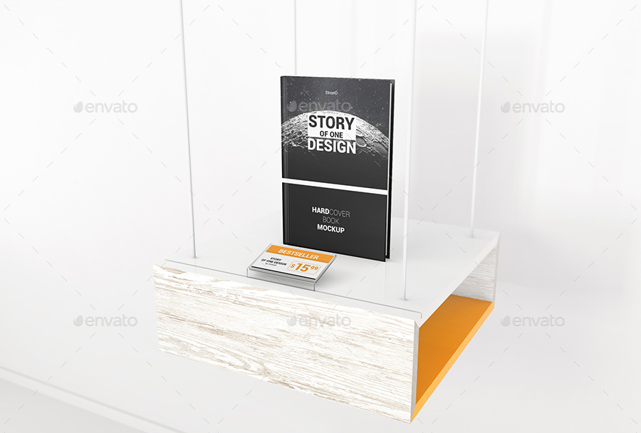 Hardcover Book With Price Tag Mockups, Graphics | GraphicRiver