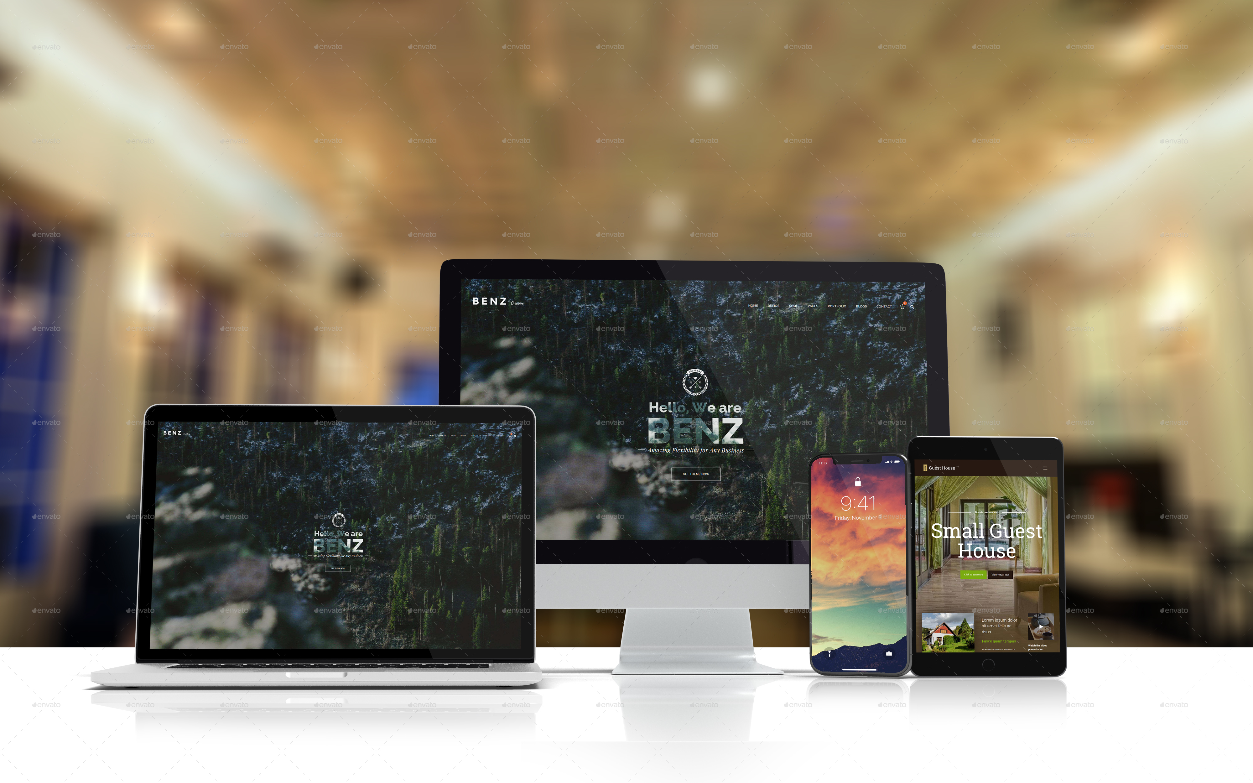 Multi Devices Responsive Website Mockup, Graphics | GraphicRiver