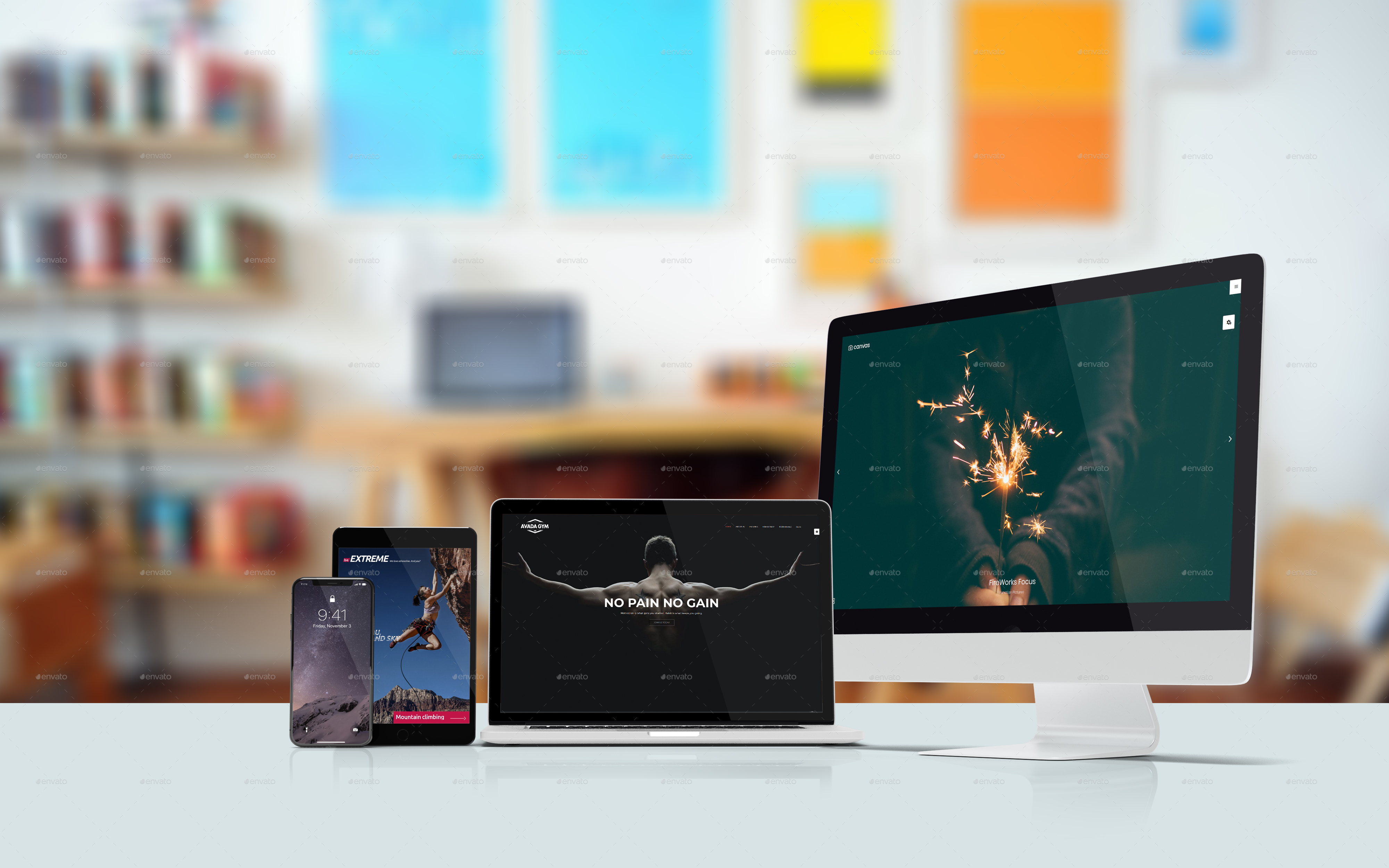 Multi Devices Responsive Website Mockup, Graphics | GraphicRiver