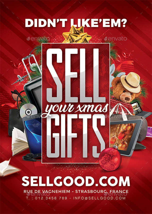 Sell Christmas Gifts Flyer, Print Templates | GraphicRiver