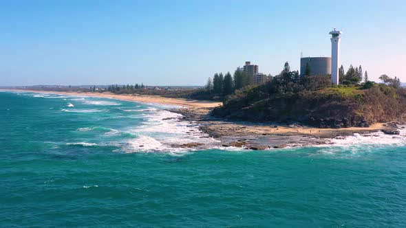 Aerial view of Pt Cartwright, Sunshine Coast, Queensland, Australia ...