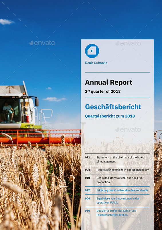 Bilingual Annual Report 30 pages, Print Templates | GraphicRiver