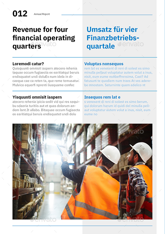 Bilingual Annual Report 30 pages, Print Templates | GraphicRiver