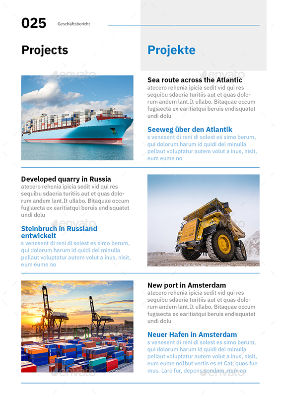 Bilingual Annual Report 30 pages, Print Templates | GraphicRiver