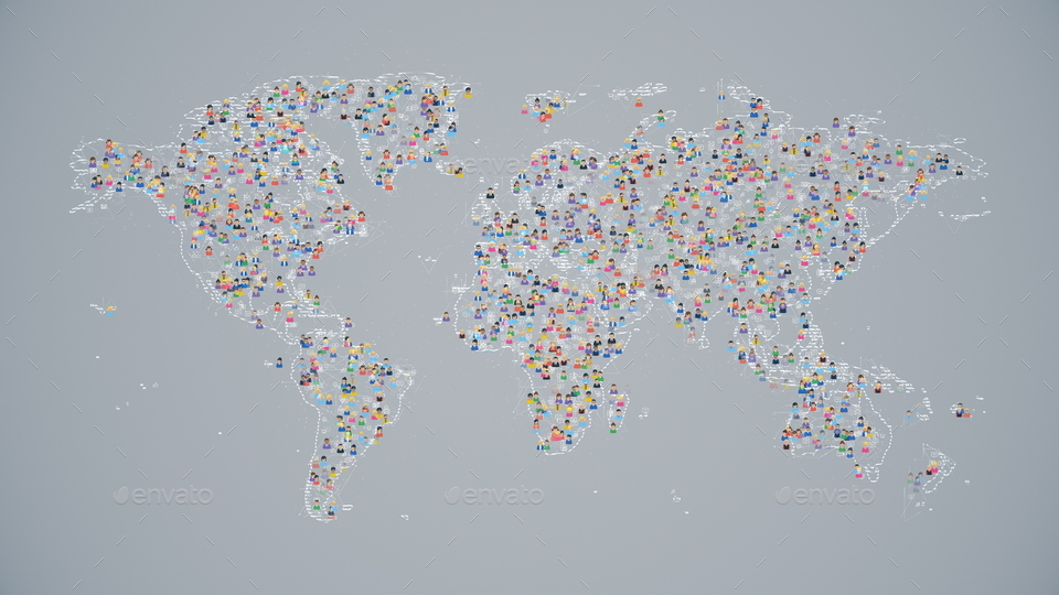 Social Network World Map Backgrounds, Graphics | GraphicRiver