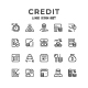 Set Line Icons of Credit, Icons | GraphicRiver