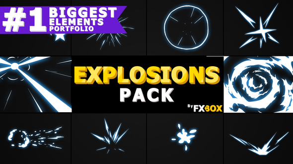 Hand Drawn Explosion Elements And Transitions | Motion Graphics Pack ...