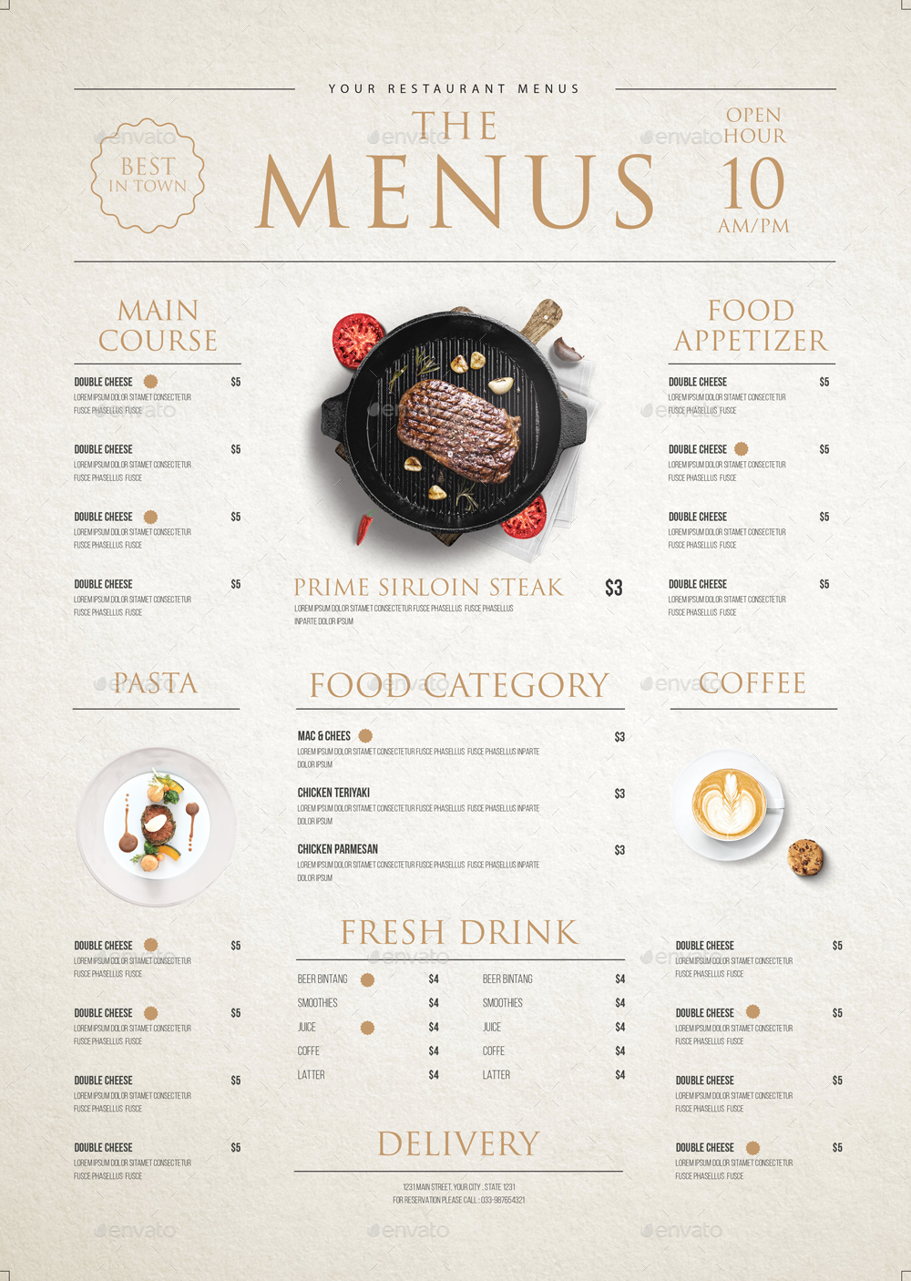 Modern Food Menu, Print Templates | GraphicRiver