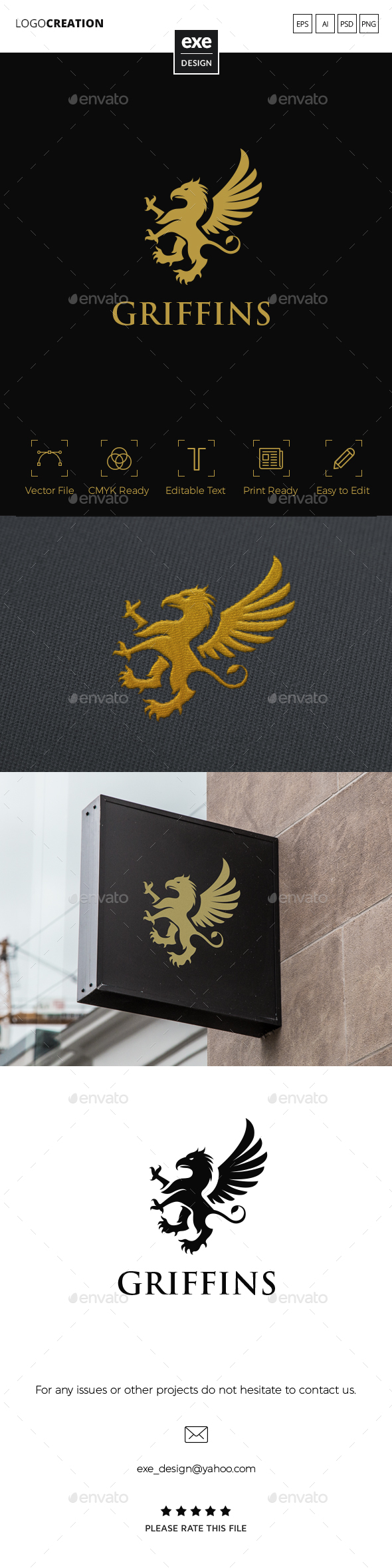 Griffin Logo, Logo Templates | GraphicRiver