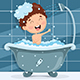 Vector Illustration of Kid Bathing, Vectors | GraphicRiver