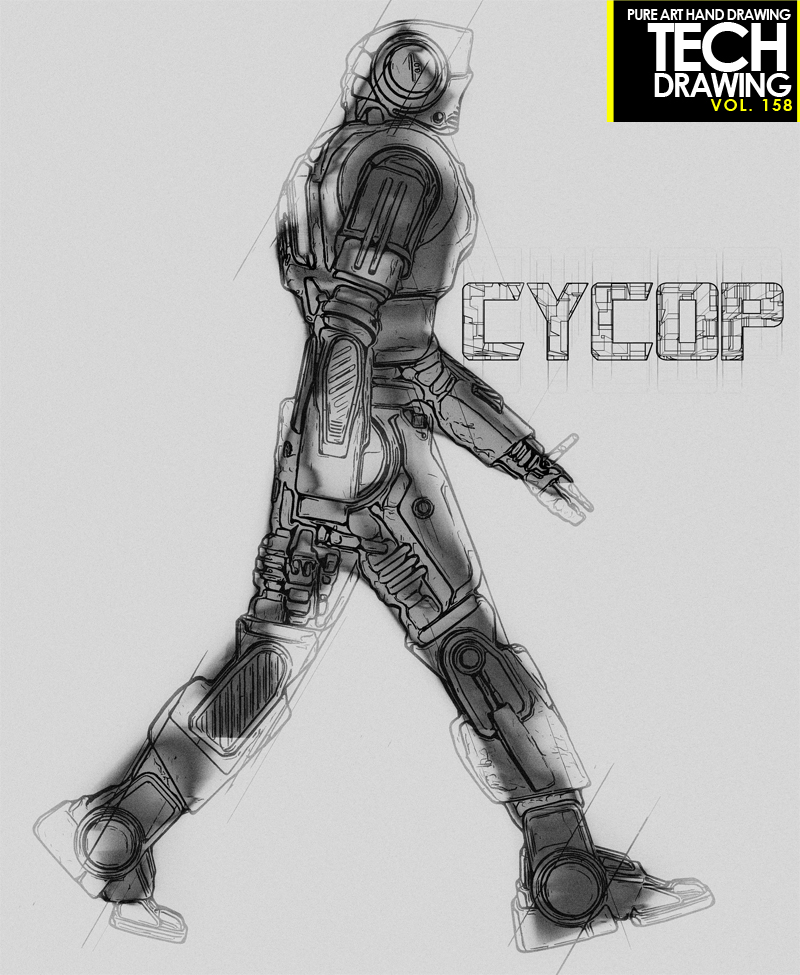 Pure Art Hand Drawing 158 – Tech Drawing, Add-ons | GraphicRiver