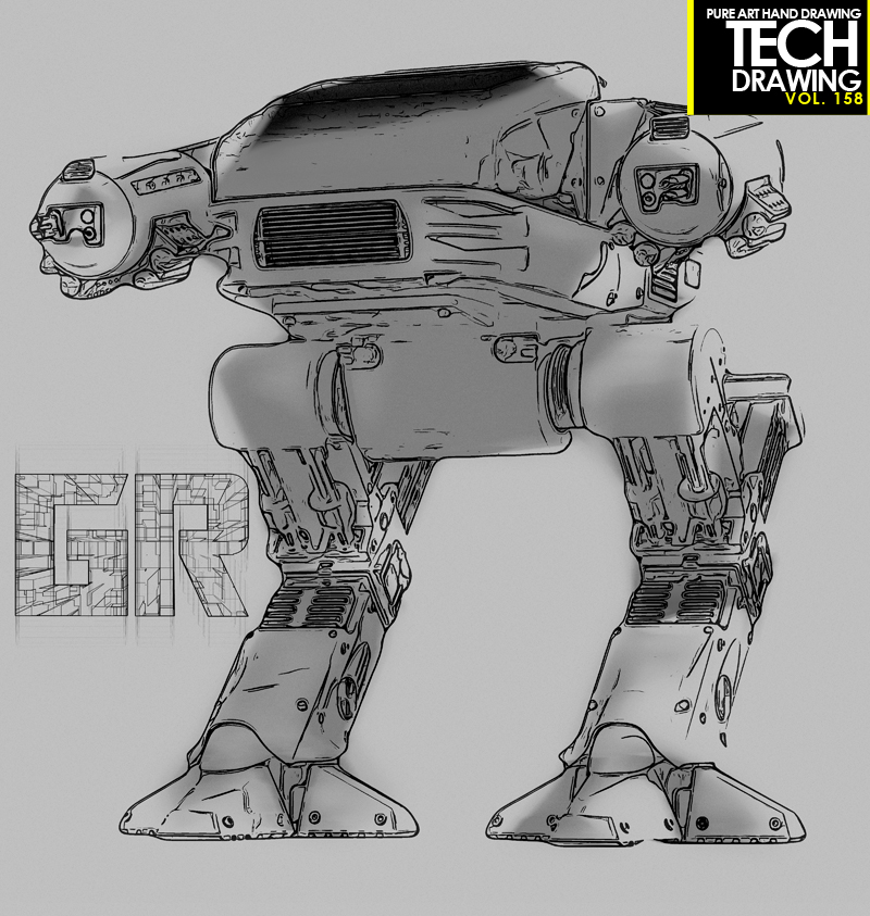 Pure Art Hand Drawing 158 – Tech Drawing, Add-ons | GraphicRiver