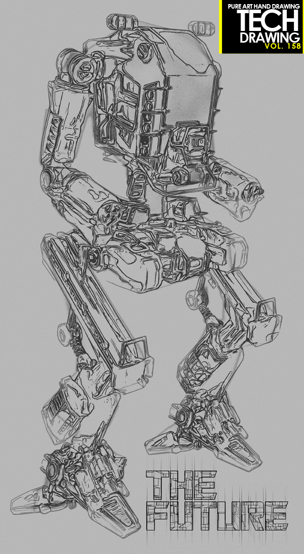 Pure Art Hand Drawing 158 – Tech Drawing, Add-ons | GraphicRiver