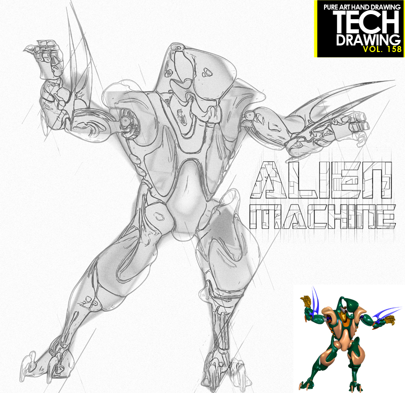 Pure Art Hand Drawing 158 – Tech Drawing, Add-ons | GraphicRiver