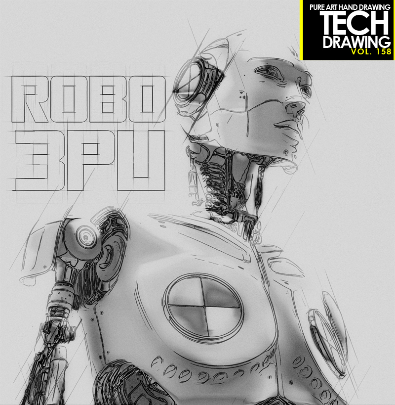 Pure Art Hand Drawing 158 – Tech Drawing, Add-ons | GraphicRiver