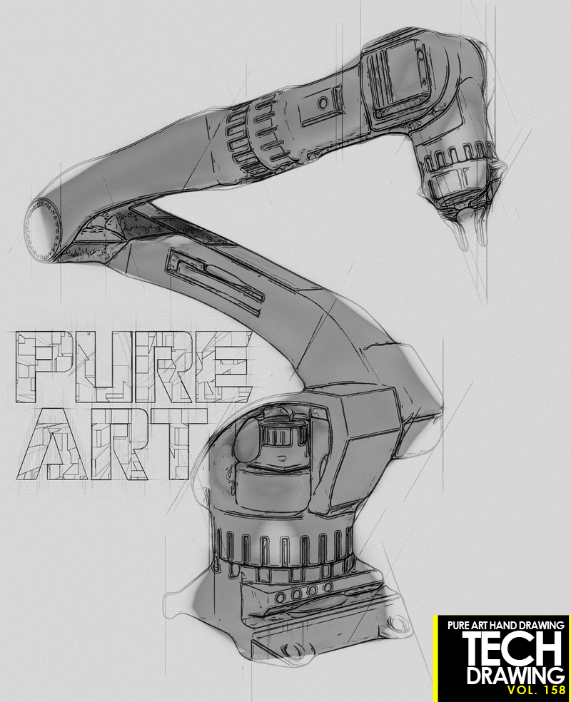 Pure Art Hand Drawing 158 – Tech Drawing, Add-ons | GraphicRiver