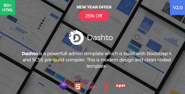 Dashto - Bootstrap 4 Powerfull Admin Template by kri8thm | ThemeForest