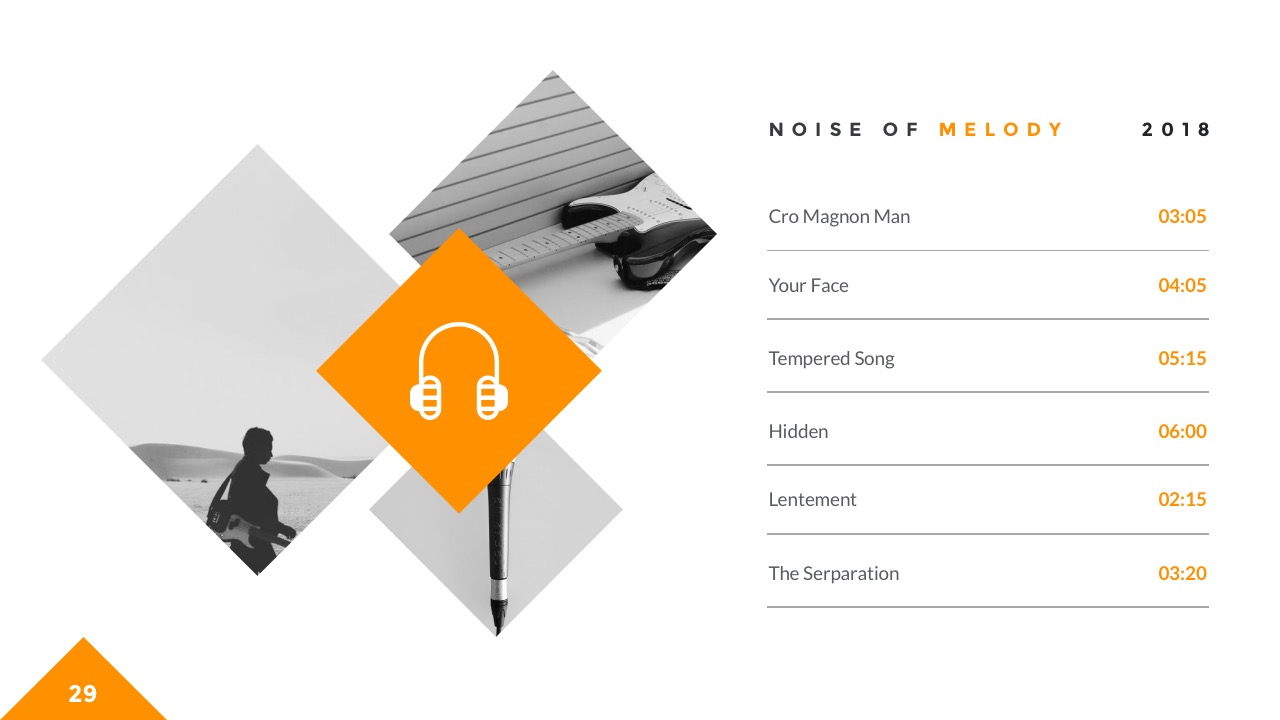 Musical - Music And Band PowerPoint Template, Presentation Templates