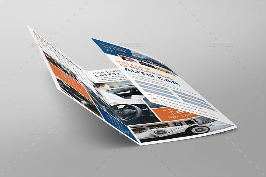 Auto Car Tri-fold Brochure, Print Templates | GraphicRiver