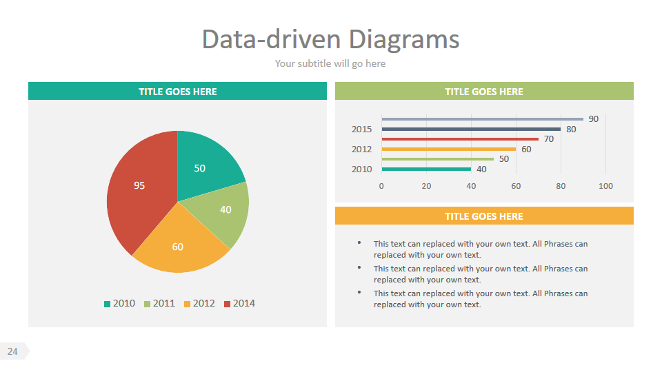Data Charts 2 PowerPoint Template - Fully Editable, Presentation Templates