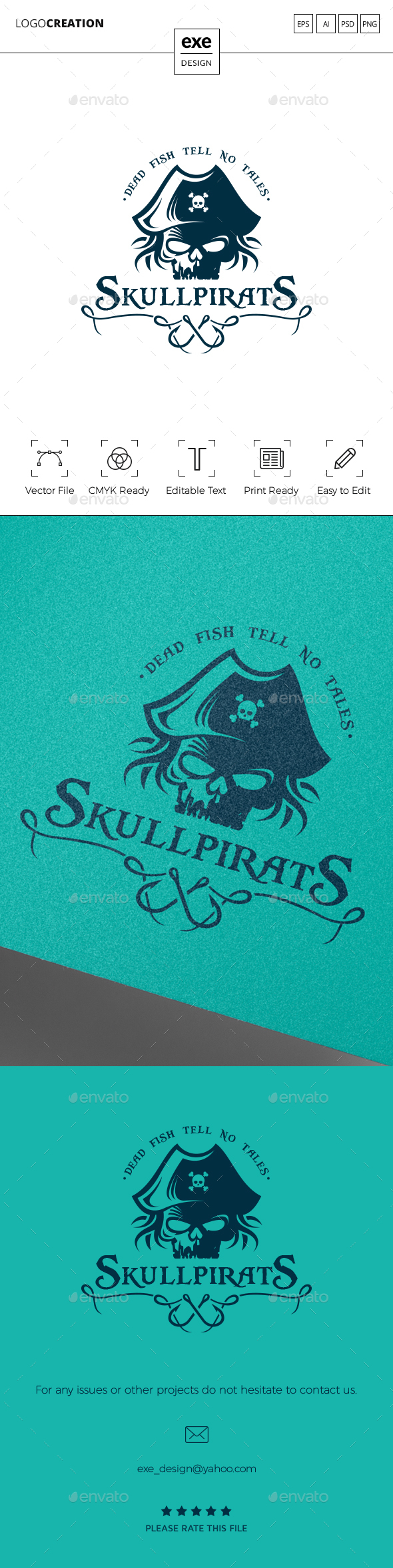 Death Pirate Logo, Logo Templates | GraphicRiver