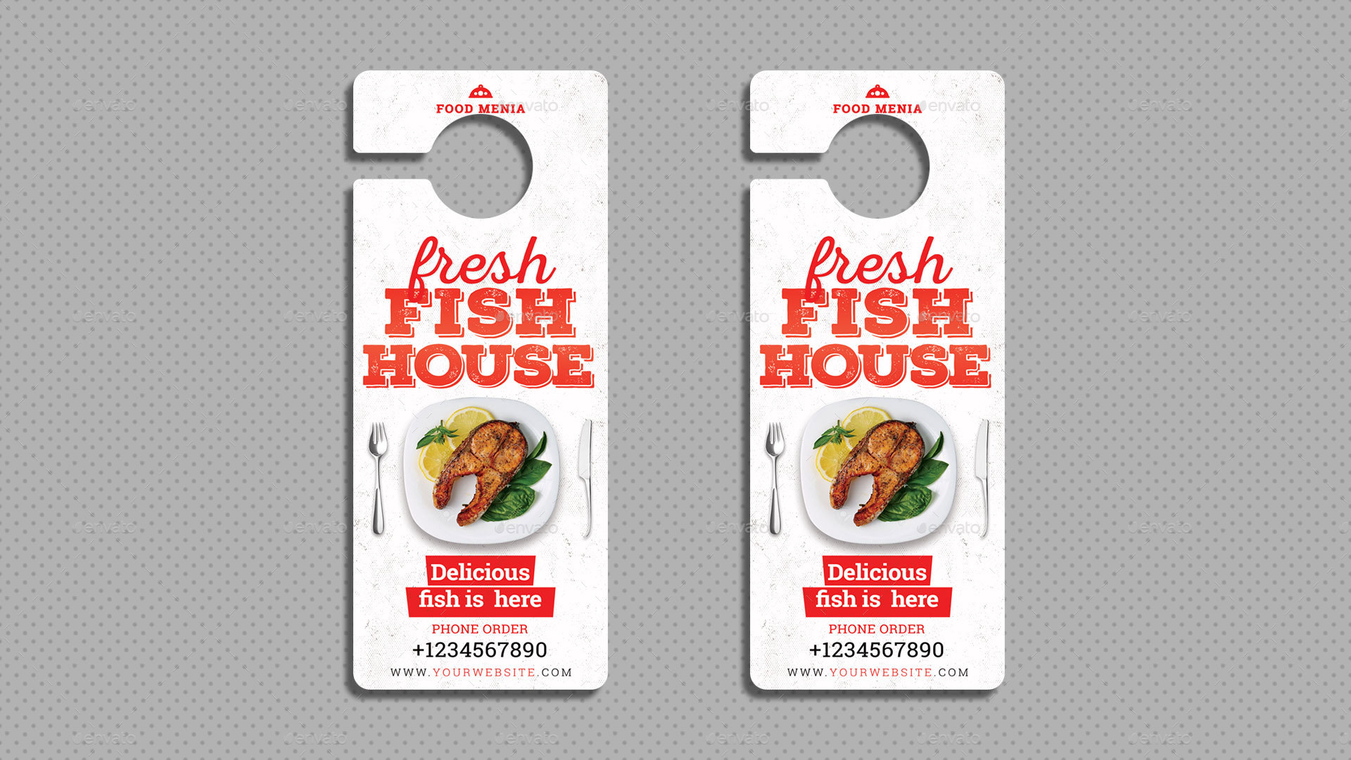 Fish House Door Hanger, Print Templates | GraphicRiver