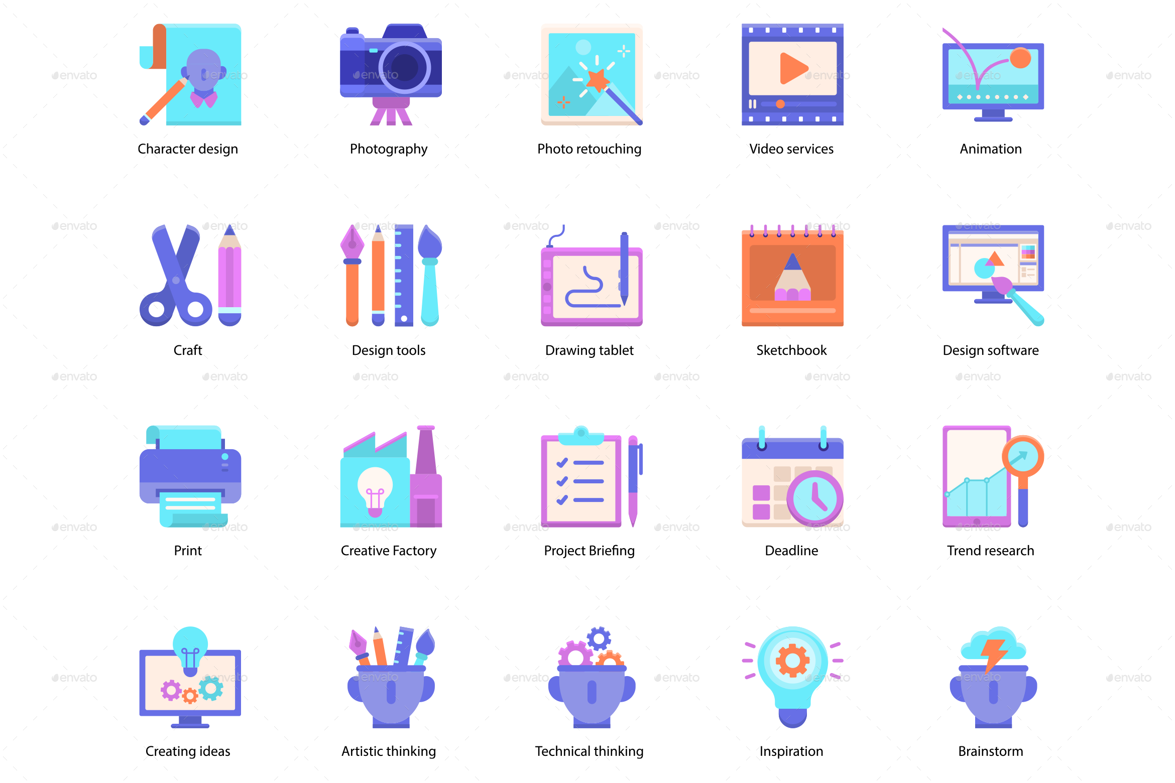 Creative Design Icons, Icons | GraphicRiver