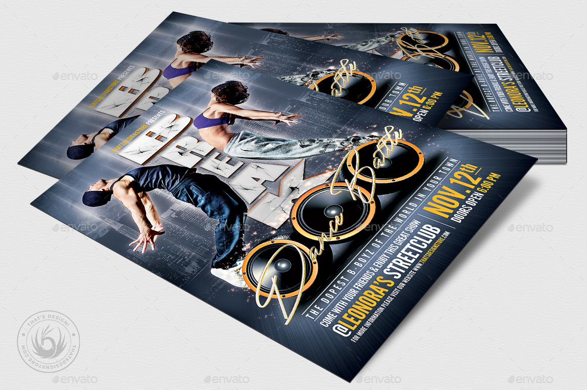 BreakDance Battle Flyer Template V1, Print Templates | GraphicRiver
