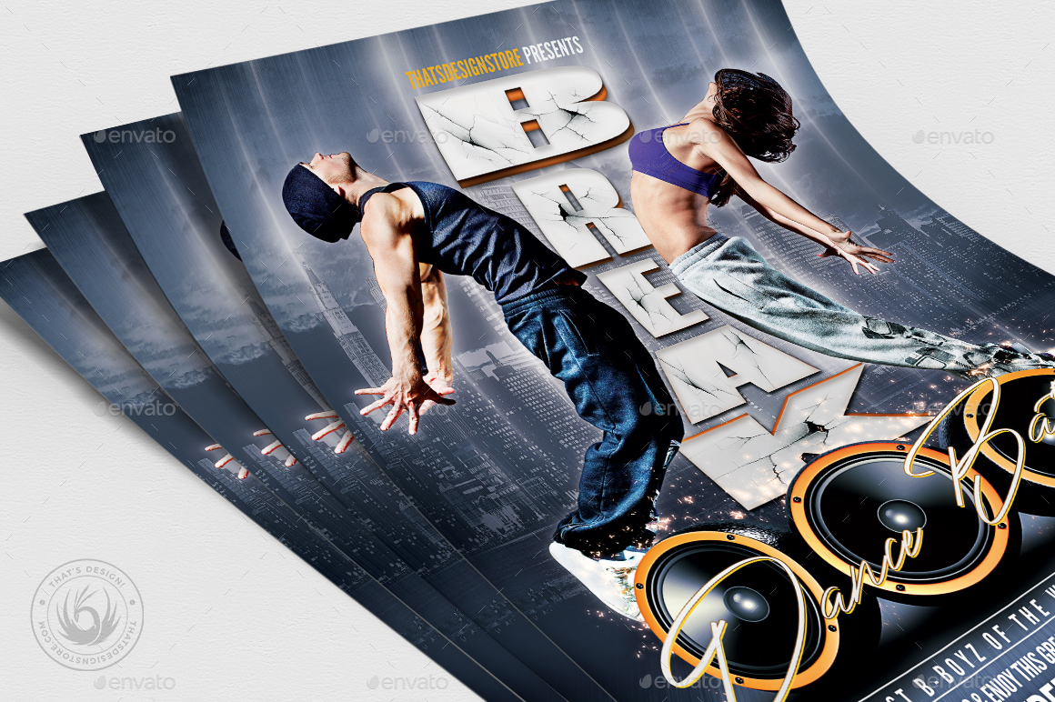 BreakDance Battle Flyer Template V1, Print Templates | GraphicRiver