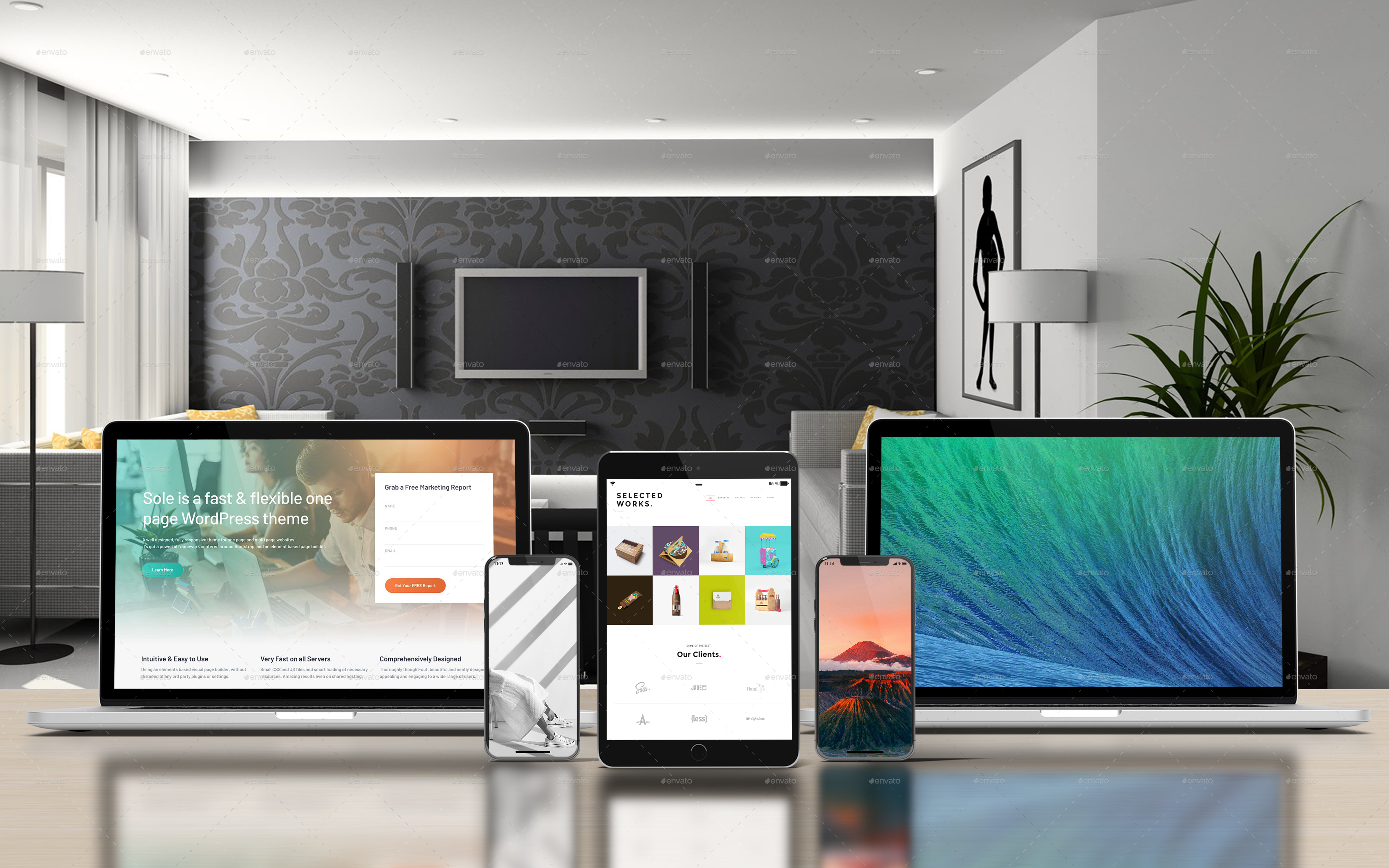 Multi Devices Responsive Website Mockup, Graphics | GraphicRiver