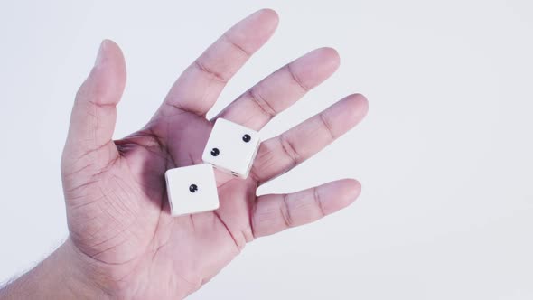 Dice In Hand One Two 3, Stock Footage | VideoHive