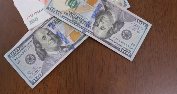 Counting chinese RMB and USD, Stock Footage | VideoHive