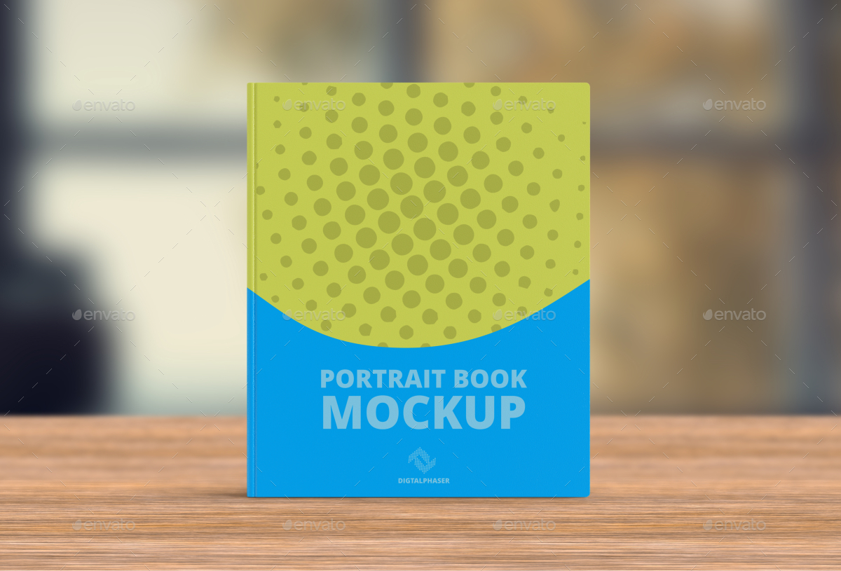 Portrait Hard Cover Book Mockup, Graphics | GraphicRiver