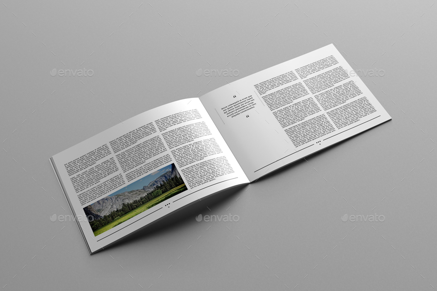Minimal Landscape Magazine Template, Print Templates | GraphicRiver