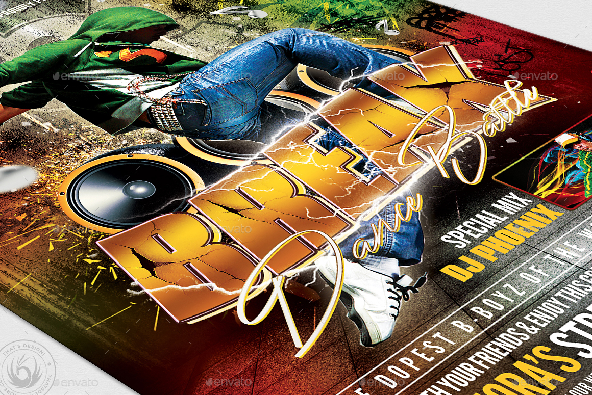 BreakDance Battle Flyer Template V2, Print Templates | GraphicRiver